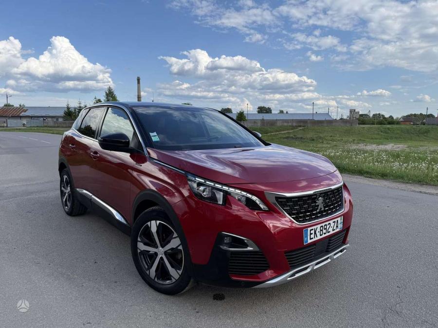 Sarkans Peugeot 3008 2017 Tauragė, ar dzinēja tilpumu 1.20 L un nobraukumu 155 tūkst. km par 10500 €, foto 5 vietnē AUTOMOTO.COM.LV