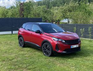 Red Peugeot 3008 2022 in Vilnius, with an engine capacity of 1.20 L and mileage of 60 thousand km for 20500 €, photo  on AUTOMOTO.COM.LV