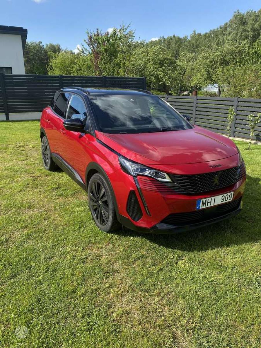 Red Peugeot 3008 2022 in Vilnius, with an engine capacity of 1.20 L and mileage of 60 thousand km for 20500 €, photo 4 on AUTOMOTO.COM.LV