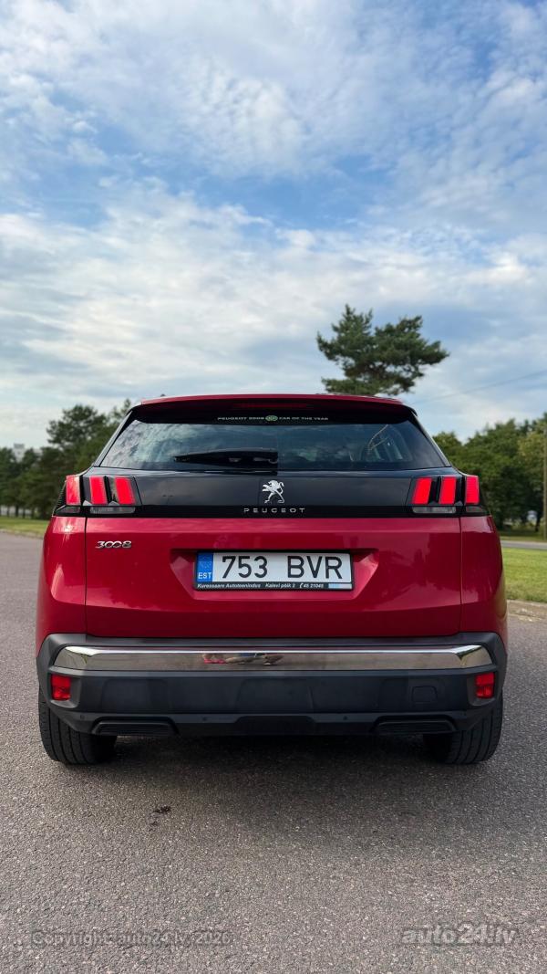 Red Peugeot 3008 2018 in Tallinn, with an engine capacity of 1.20 L and mileage of 113 thousand km for 14490 €, photo 5 on AUTOMOTO.COM.LV