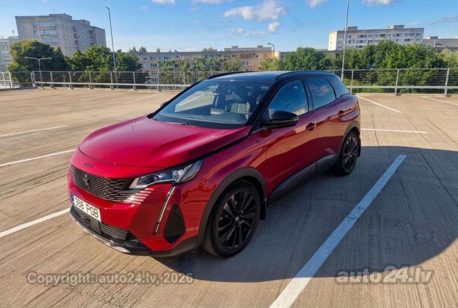 Sarkans Peugeot 3008 2022 Tallina, ar dzinēja tilpumu 1.50 L un nobraukumu 76 tūkst. km par 22200 €, foto 1 vietnē AUTOMOTO.COM.LV