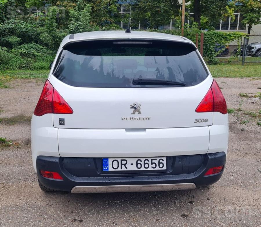 White Peugeot 3008 2013 in Jelgava, with an engine capacity of 2.00 L and mileage of 0 thousand km for 4890 €, photo 10 on AUTOMOTO.COM.LV