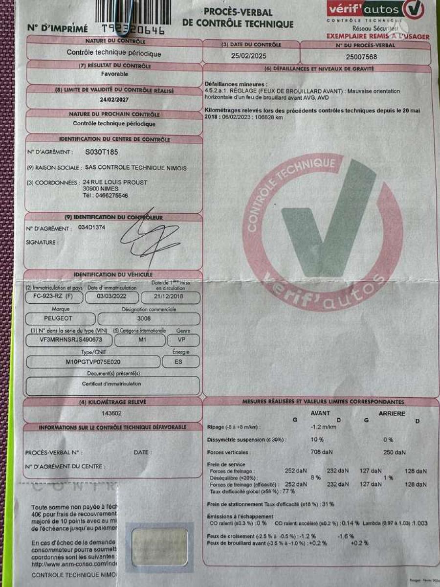 Белый Пежо 3008 2018 в Каунас, объемом двигателя 1.20 л и пробегом 170 тыс. км за 10900 €, фото 25 на AUTOMOTO.COM.LV