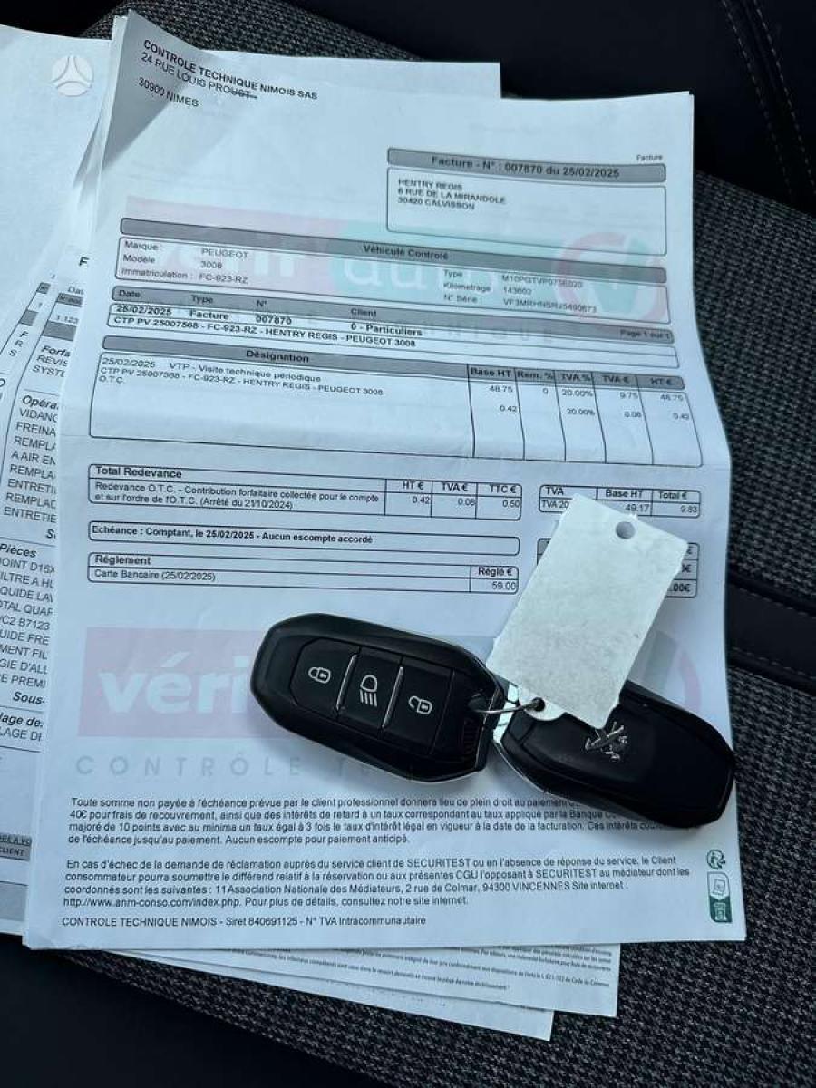 Белый Пежо 3008 2018 в Каунас, объемом двигателя 1.20 л и пробегом 170 тыс. км за 10900 €, фото 28 на AUTOMOTO.COM.LV