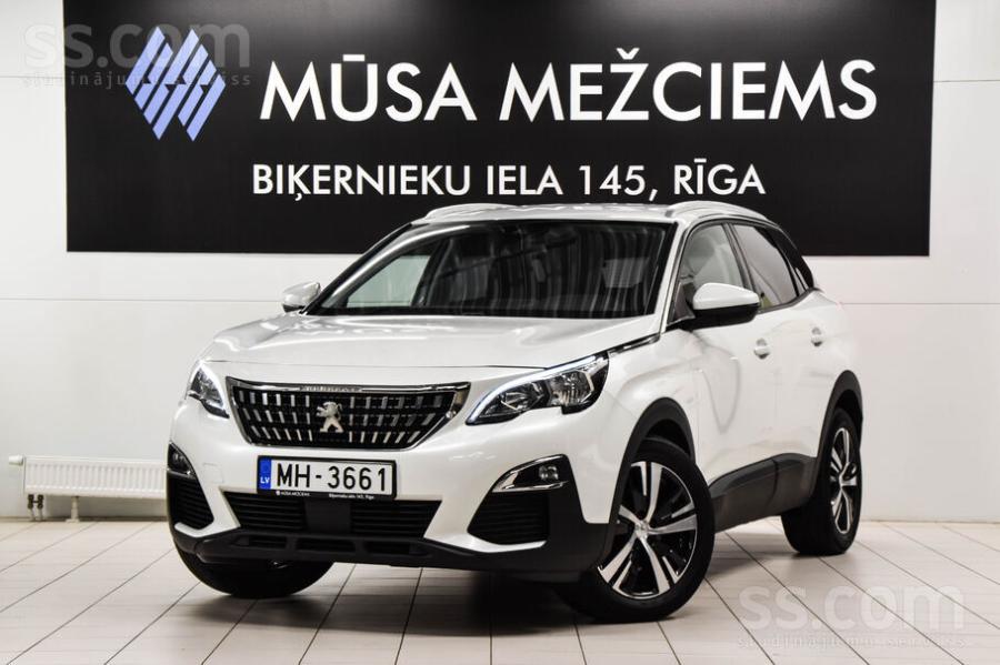 White Peugeot 3008 2019 in Riga, with an engine capacity of 1.20 L and mileage of 113 thousand km for 11590 €, photo 1 on AUTOMOTO.COM.LV