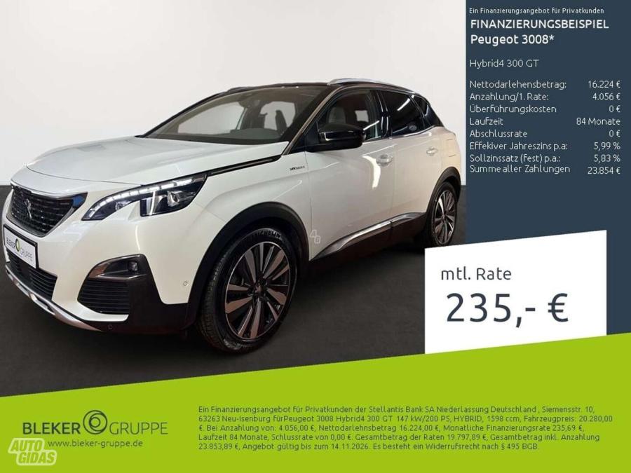Balts Peugeot 3008 2020 Kauņa, ar dzinēja tilpumu 1.60 L un nobraukumu 65 tūkst. km par 22688 €, foto 1 vietnē AUTOMOTO.COM.LV
