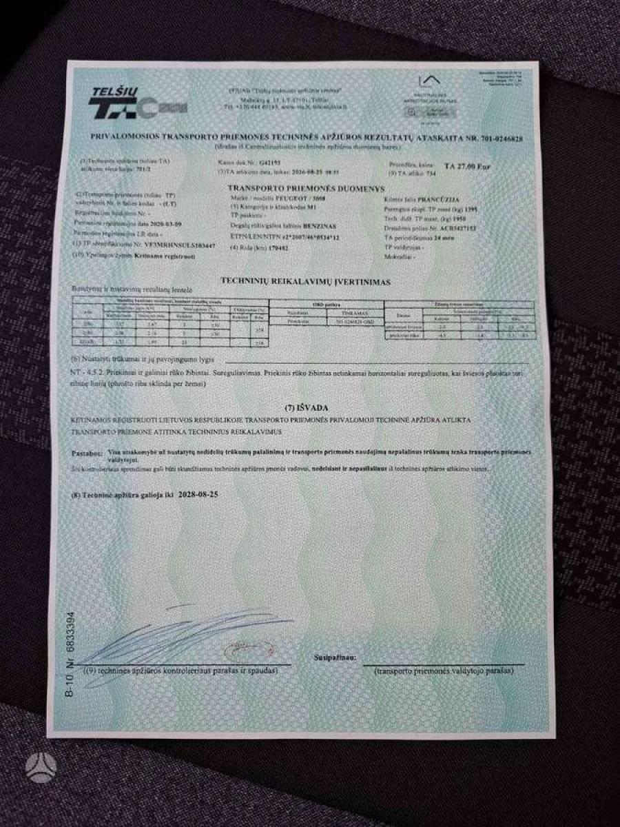 Balts Peugeot 3008 2020 Plungė, ar dzinēja tilpumu 1.20 L un nobraukumu 170 tūkst. km par 10600 €, foto 18 vietnē AUTOMOTO.COM.LV