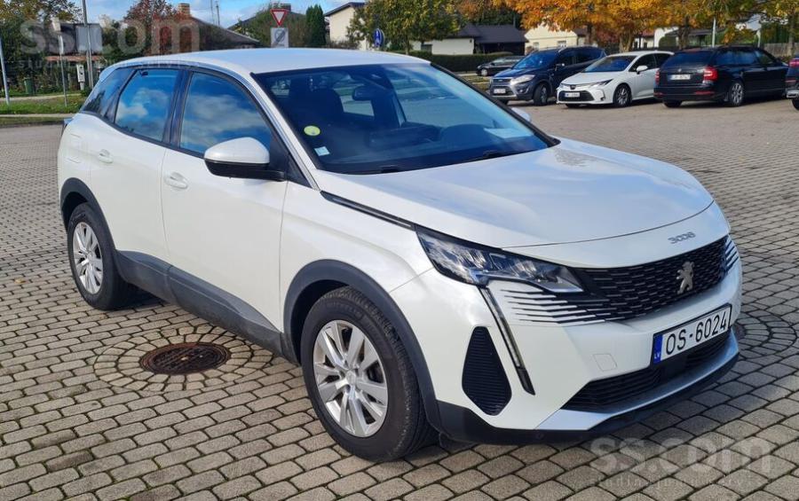 White Peugeot 3008 2021 in Jelgava, with an engine capacity of 1.50 L and mileage of 0 thousand km for 12990 €, photo 4 on AUTOMOTO.COM.LV