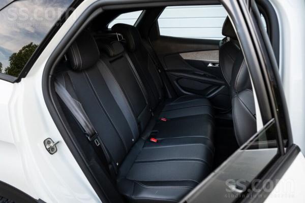 White Peugeot 3008 2022 in Riga, with an engine capacity of 1.20 L and mileage of 110 thousand km for 15950 €, photo 7 on AUTOMOTO.COM.LV