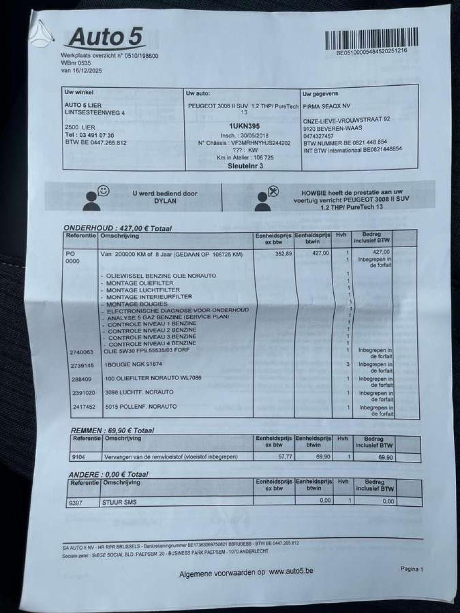 Balts Peugeot 3008 2018 Kauņa, ar dzinēja tilpumu 1.20 L un nobraukumu 100 tūkst. km par 9600 €, foto 23 vietnē AUTOMOTO.COM.LV