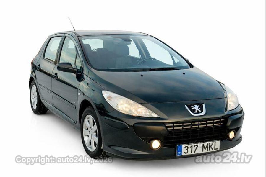 Black Peugeot 307 2007 in Tallinn, with an engine capacity of 1.60 L and mileage of 213 thousand km for 1190 €, photo 1 on AUTOMOTO.COM.LV