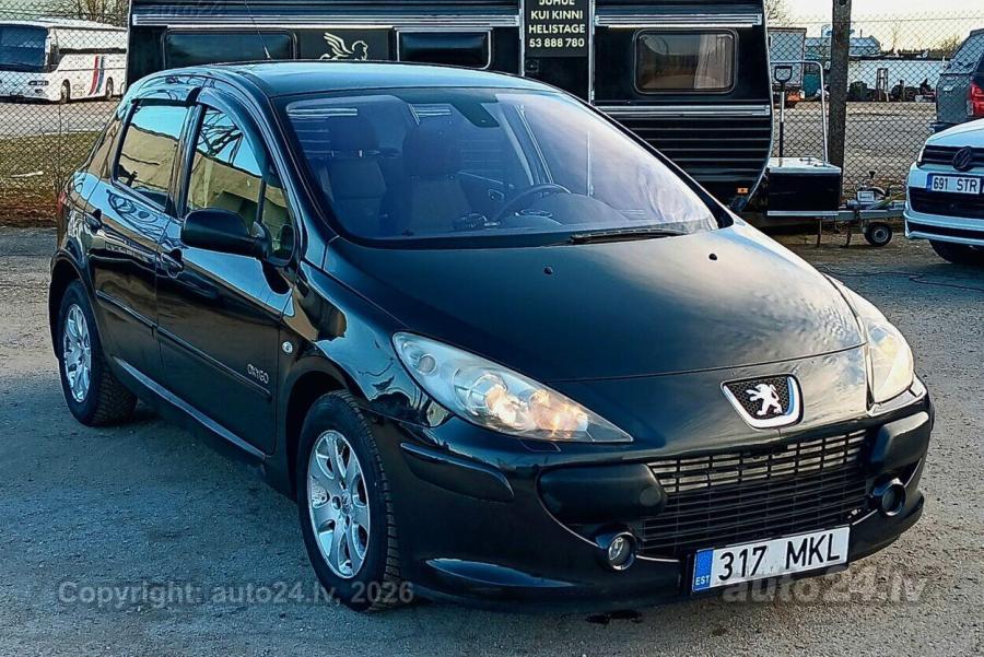 Black Peugeot 307 2007 in Tallinn, with an engine capacity of 1.60 L and mileage of 213 thousand km for 1190 €, photo 2 on AUTOMOTO.COM.LV