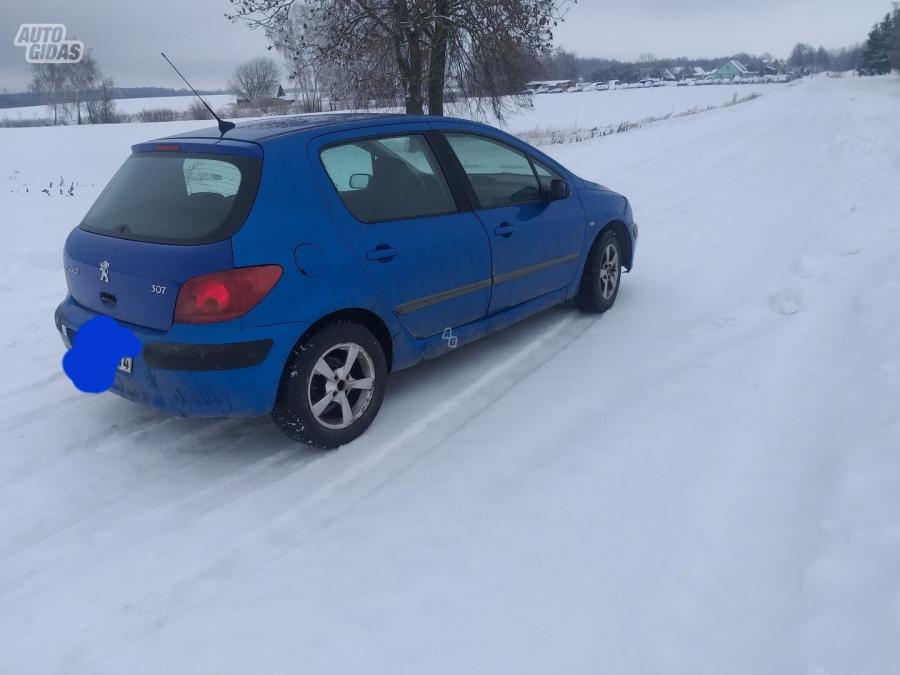 Blue Peugeot 307 2002 in Vilnius, with an engine capacity of 1.90 L and mileage of 258 thousand km for 899 €, photo 2 on AUTOMOTO.COM.LV