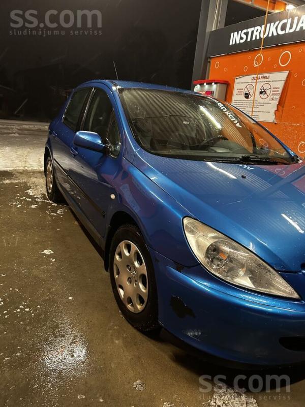 Blue Peugeot 307 2004 in Jelgava, with an engine capacity of 1.60 L and mileage of 202 thousand km for 800 €, photo 2 on AUTOMOTO.COM.LV