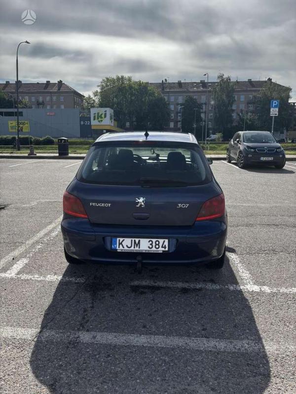 Blue Peugeot 307 2005 in Vilnius, with an engine capacity of 1.58 L and mileage of 257 thousand km for 500 €, photo 9 on AUTOMOTO.COM.LV