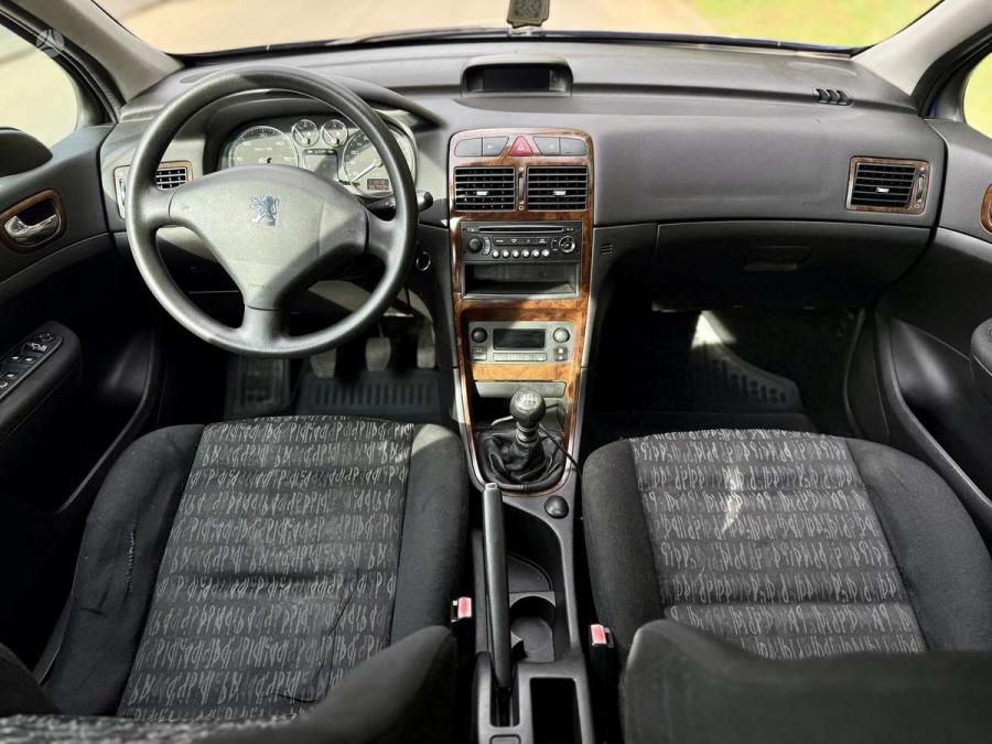 Blue Peugeot 307 2005 in Vilnius, with an engine capacity of 2.00 L and mileage of 361 thousand km for 850 €, photo 12 on AUTOMOTO.COM.LV