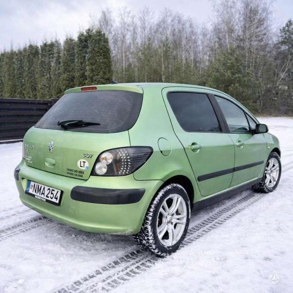 Green Peugeot 307 2002 in Vilnius, with an engine capacity of 1.60 L and mileage of 266 thousand km for 1470 €, photo 3 on AUTOMOTO.COM.LV