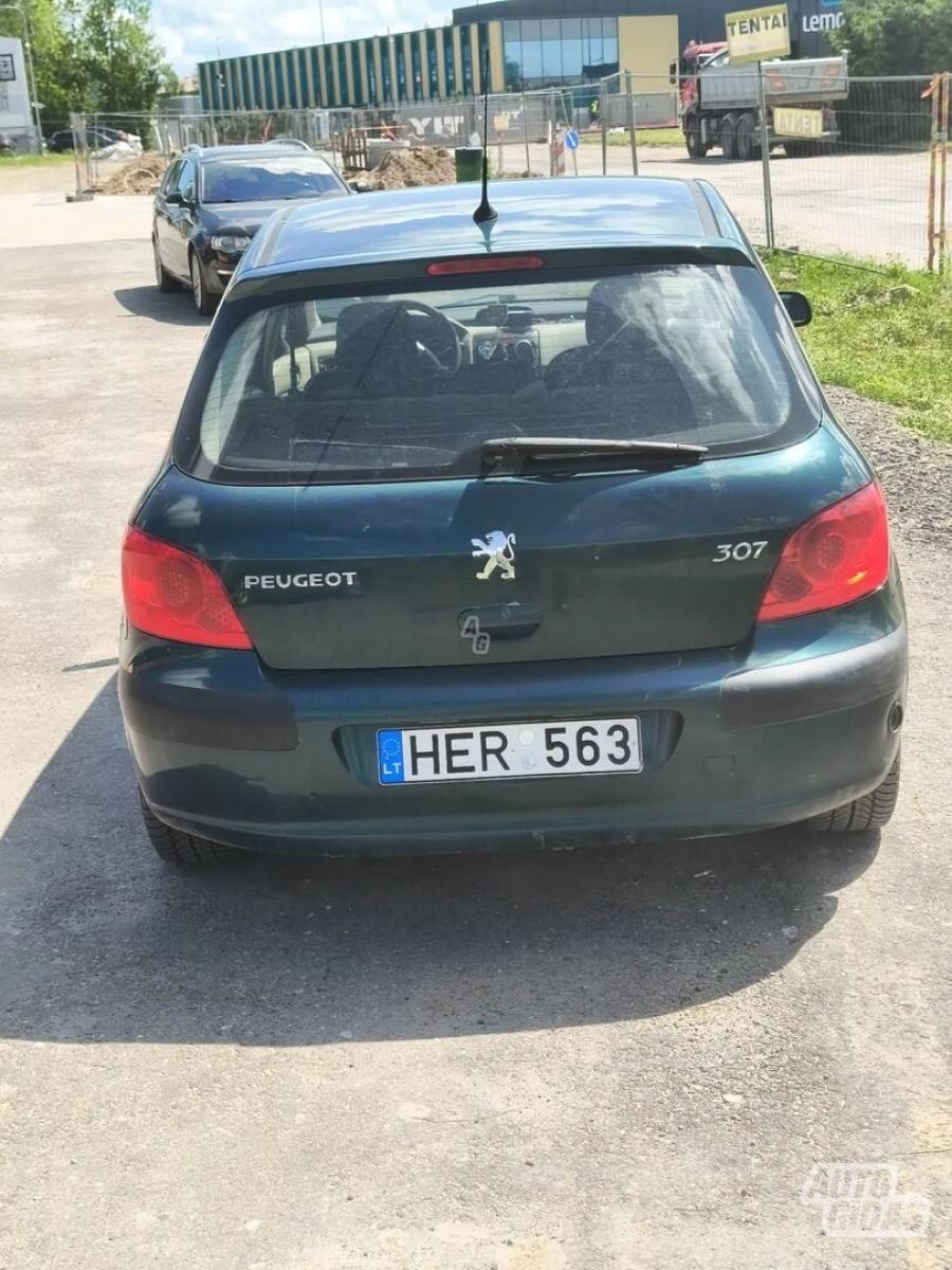 Green Peugeot 307 2002 in Kaunas, with an engine capacity of 2.00 L and mileage of 271 thousand km for 620 €, photo 6 on AUTOMOTO.COM.LV