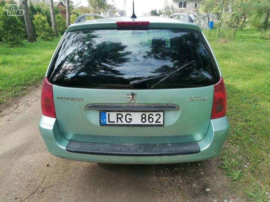 Zaļš Peugeot 307 2004 Ukmergė, ar dzinēja tilpumu 1.60 L un nobraukumu 303 tūkst. km par 440 €, foto 7 vietnē AUTOMOTO.COM.LV