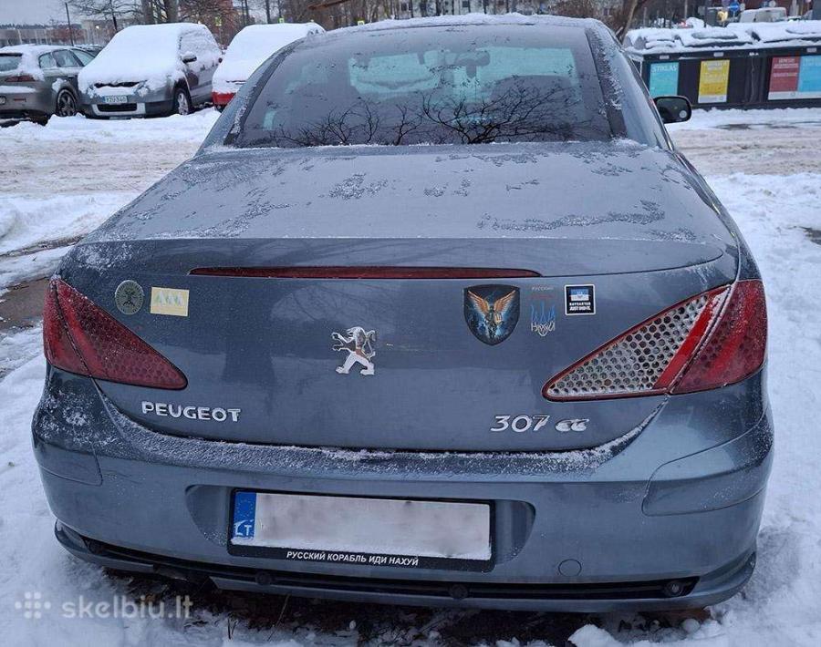 Pelēks Peugeot 307 2006 Kauņa, ar dzinēja tilpumu 2.00 L un nobraukumu 278 tūkst. km par 800 €, foto 3 vietnē AUTOMOTO.COM.LV
