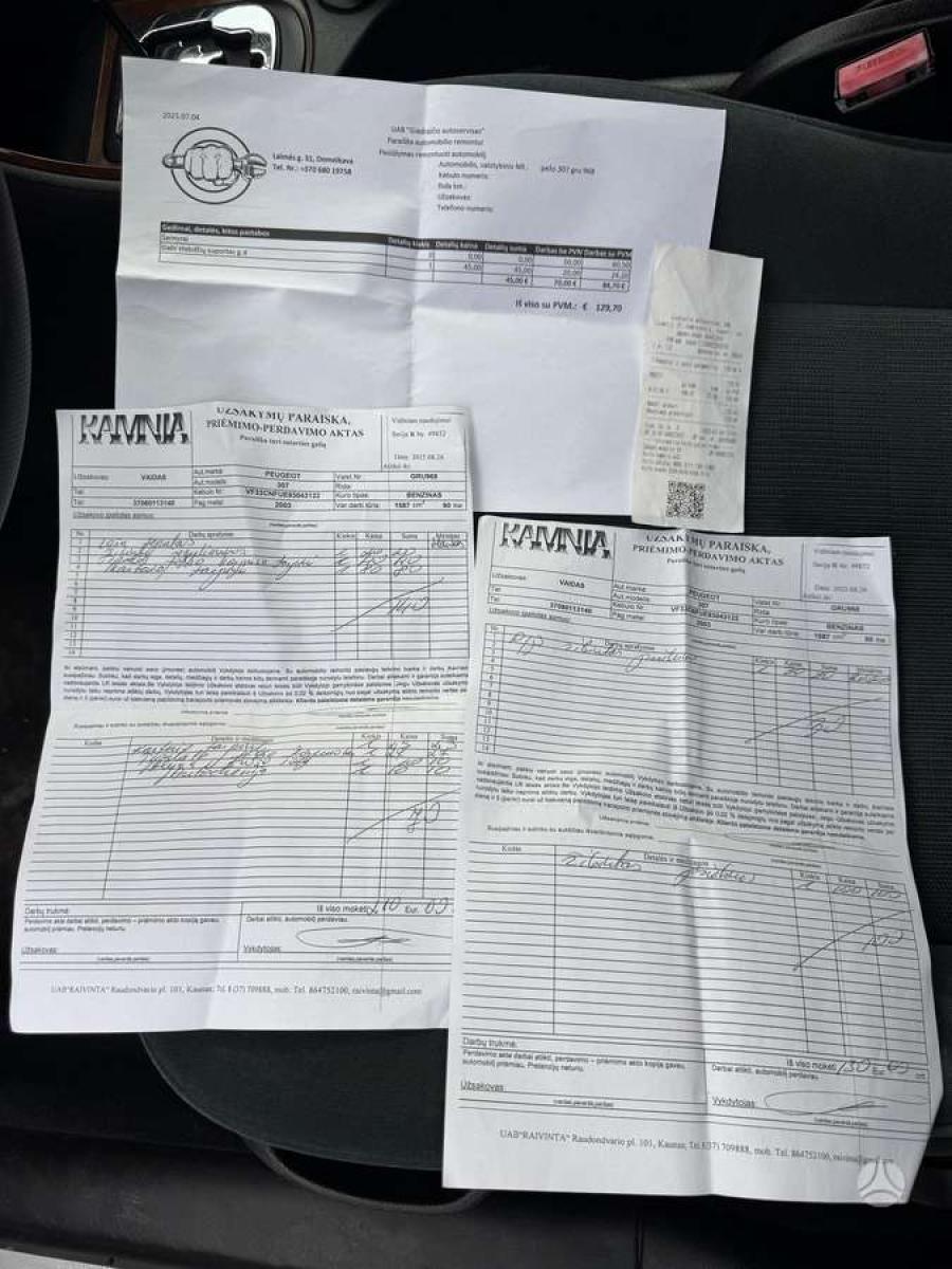 Pelēks Peugeot 307 2003 Viļņa, ar dzinēja tilpumu 1.60 L un nobraukumu 212 tūkst. km par 1750 €, foto 21 vietnē AUTOMOTO.COM.LV