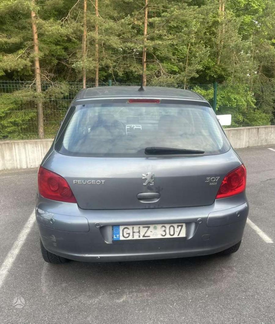 Grey Peugeot 307 2006 in Vilnius, with an engine capacity of 2.00 L and mileage of 289 thousand km for 777 €, photo 6 on AUTOMOTO.COM.LV