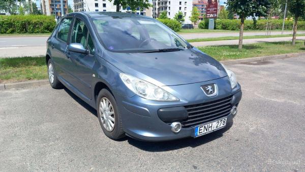 Grey Peugeot 307 2007 in Vilnius, with an engine capacity of 1.60 L and mileage of 175 thousand km for 1200 €, photo 1 on AUTOMOTO.COM.LV