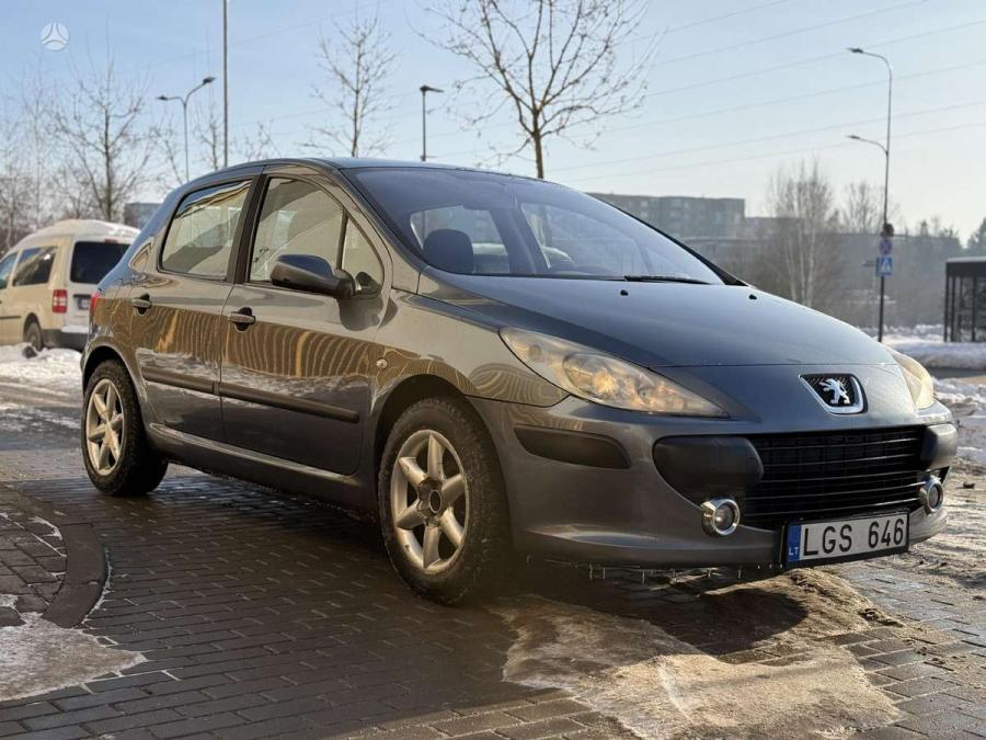 Grey Peugeot 307 2008 in Vilnius, with an engine capacity of 1.59 L and mileage of 254 thousand km for 950 €, photo 1 on AUTOMOTO.COM.LV