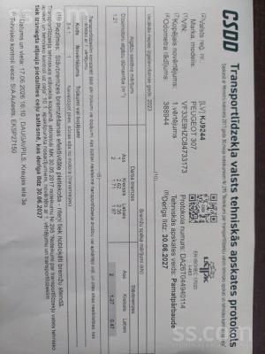 Pelēks Peugeot 307 2007 Daugavpils, ar dzinēja tilpumu 1.60 L un nobraukumu 389 tūkst. km par 1950 €, foto 7 vietnē AUTOMOTO.COM.LV