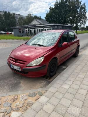Sarkans Peugeot 307 2003 Rīga, ar dzinēja tilpumu 1.40 L un nobraukumu 195 tūkst. km par 450 €, foto  vietnē AUTOMOTO.COM.LV