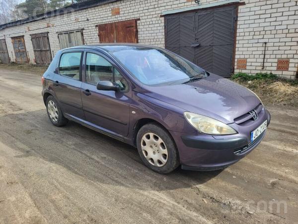 Violet Peugeot 307 2001 in Balvi, with an engine capacity of 1.60 L and mileage of 265 thousand km for 950 €, photo 2 on AUTOMOTO.COM.LV