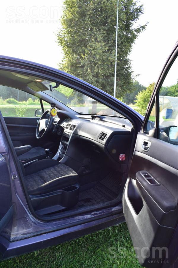 Violets Peugeot 307 2003 Valmiera, ar dzinēja tilpumu 1.60 L un nobraukumu 340 tūkst. km par 990 €, foto 7 vietnē AUTOMOTO.COM.LV