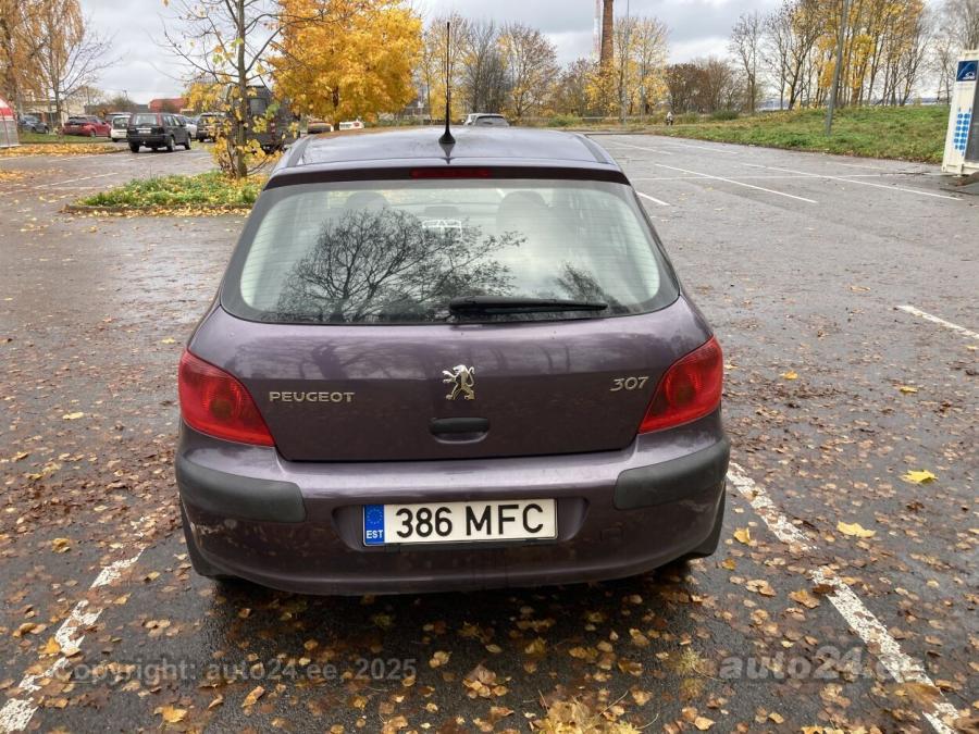 Violets Peugeot 307 2004 Tallina, ar dzinēja tilpumu 1.60 L un nobraukumu 168 tūkst. km par 1650 €, foto 3 vietnē AUTOMOTO.COM.LV