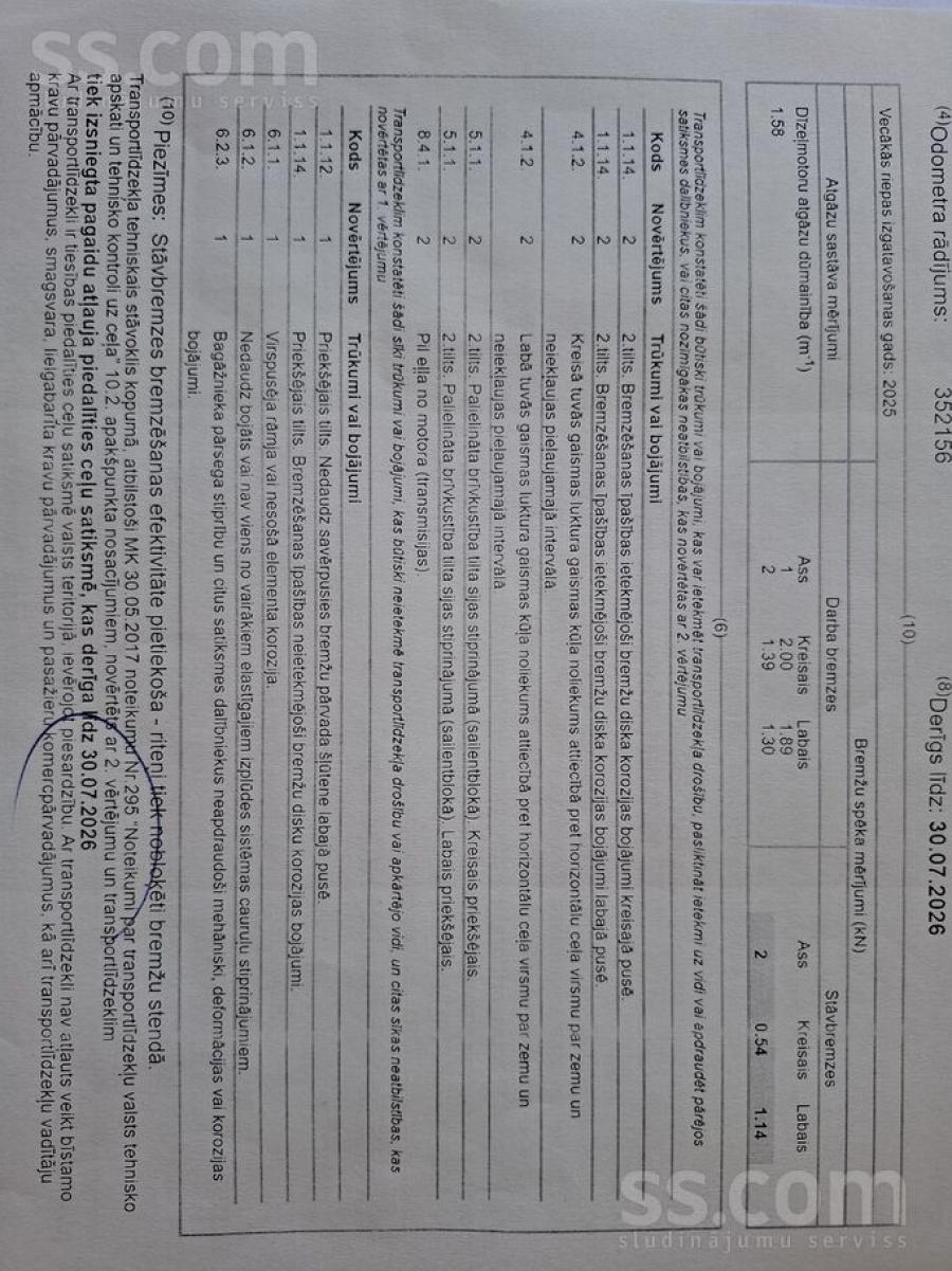 Balts Peugeot 307 2008 Ogre, ar dzinēja tilpumu 1.60 L un nobraukumu 352 tūkst. km par 500 €, foto 7 vietnē AUTOMOTO.COM.LV