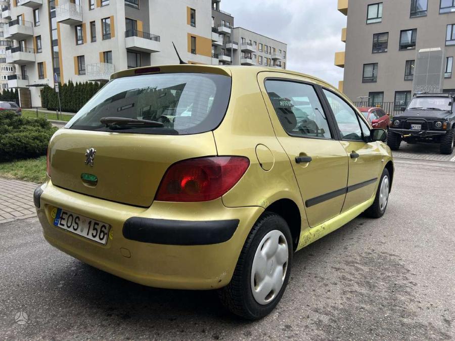 Dzeltens Peugeot 307 2001 Viļņa, ar dzinēja tilpumu 1.60 L un nobraukumu 250 tūkst. km par 580 €, foto 6 vietnē AUTOMOTO.COM.LV