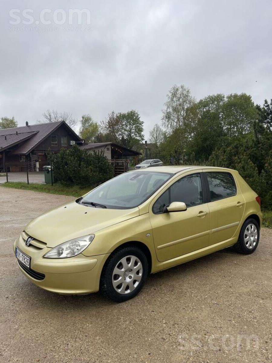 Yellow Peugeot 307 2003 in Riga, with an engine capacity of 1.60 L and mileage of 182 thousand km for 1250 €, photo 1 on AUTOMOTO.COM.LV