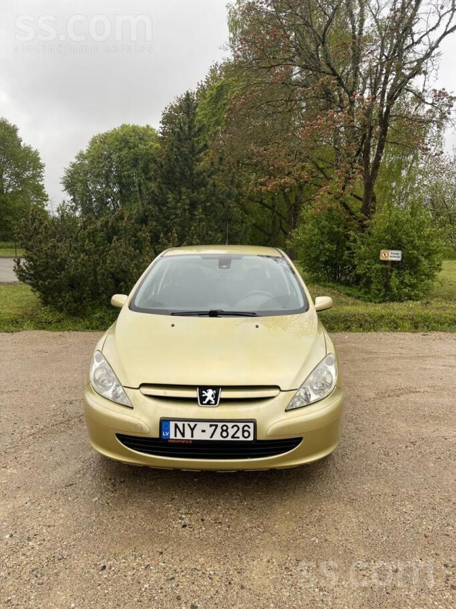 Yellow Peugeot 307 2003 in Riga, with an engine capacity of 1.60 L and mileage of 182 thousand km for 1250 €, photo 4 on AUTOMOTO.COM.LV