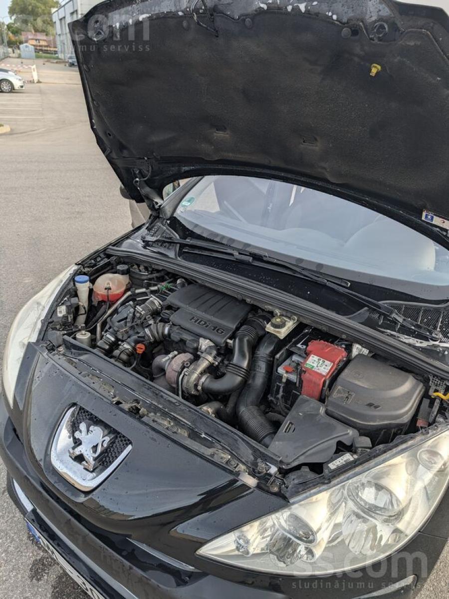 Black Peugeot 308 2008 in Daugavpils, with an engine capacity of 1.60 L and mileage of 344 thousand km for 2050 €, photo 13 on AUTOMOTO.COM.LV