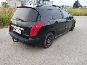 Black Peugeot 308 2009 in Jelgava, with an engine capacity of 1.60 L and mileage of 382 thousand km for 650 €, photo 4 on AUTOMOTO.COM.LV