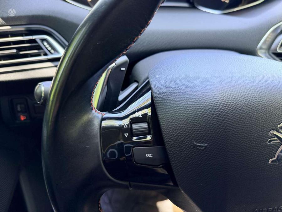 Black Peugeot 308 2018 in Taurage, with an engine capacity of 1.20 L and mileage of 108 thousand km for 7499 €, photo 15 on AUTOMOTO.COM.LV