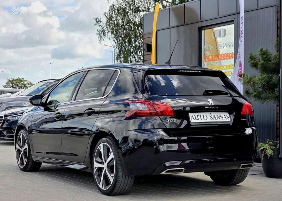 Black Peugeot 308 2018 in Taurage, with an engine capacity of 1.20 L and mileage of 125 thousand km for 6800 €, photo 8 on AUTOMOTO.COM.LV
