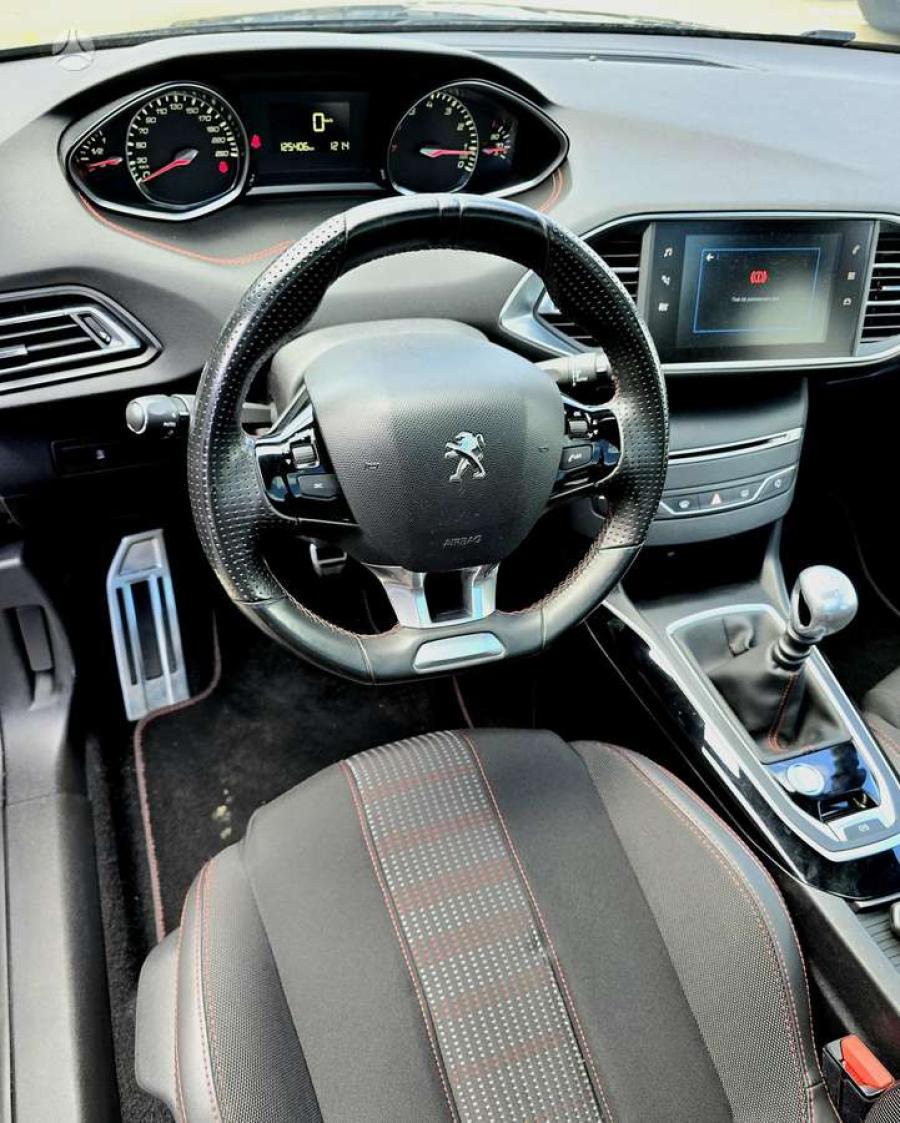 Black Peugeot 308 2018 in Taurage, with an engine capacity of 1.20 L and mileage of 125 thousand km for 6800 €, photo 25 on AUTOMOTO.COM.LV