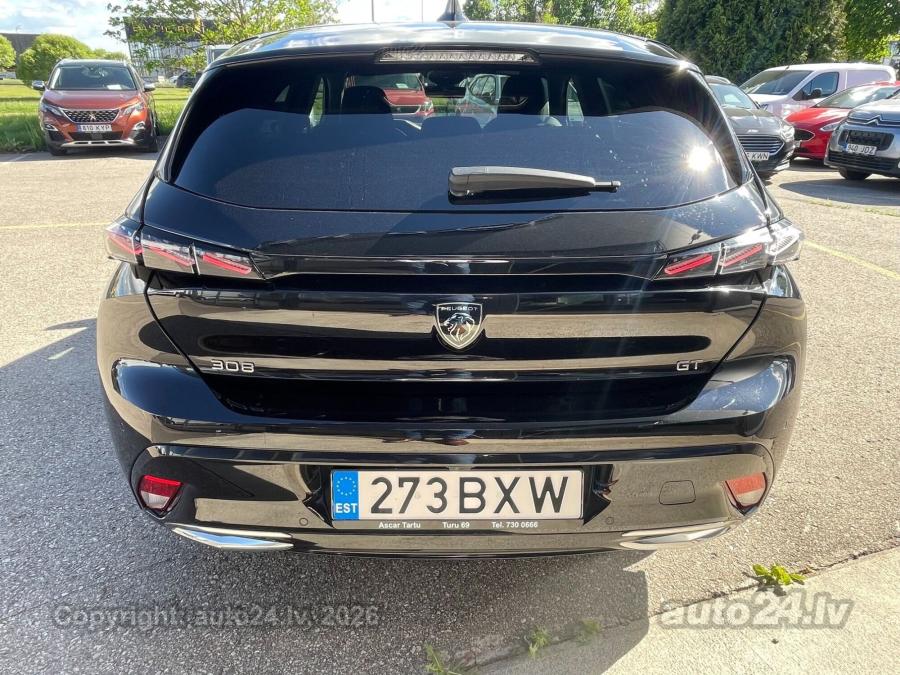 Black Peugeot 308 2022 in Tartu, with an engine capacity of 1.20 L and mileage of 58 thousand km for 19990 €, photo 7 on AUTOMOTO.COM.LV