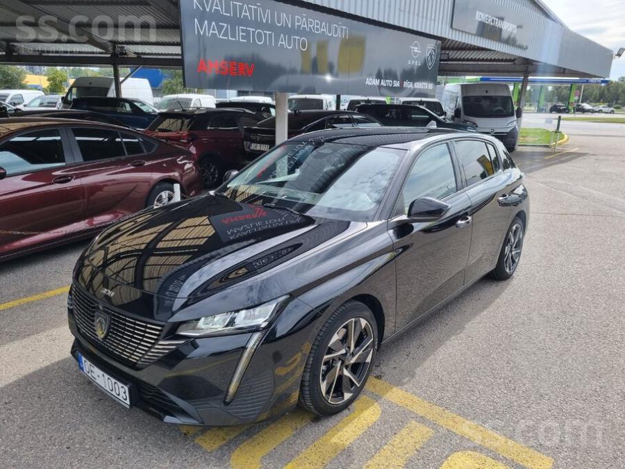 Black Peugeot 308 2025 in Riga, with an engine capacity of 1.50 L and mileage of 35 thousand km for 22600 €, photo 1 on AUTOMOTO.COM.LV