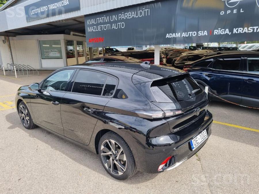 Black Peugeot 308 2025 in Riga, with an engine capacity of 1.50 L and mileage of 35 thousand km for 22600 €, photo 5 on AUTOMOTO.COM.LV