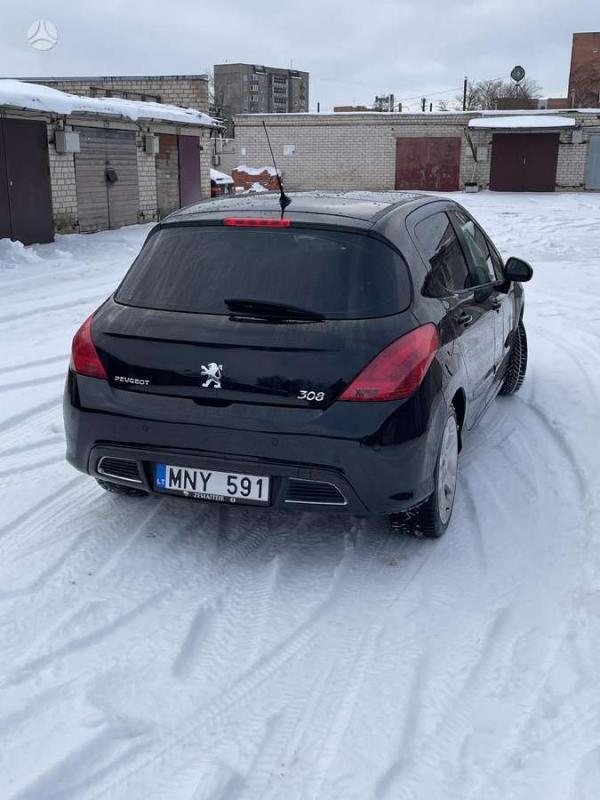 Black Peugeot 308 2007 in Mazeikiai, with an engine capacity of 1.60 L and mileage of 226 thousand km for 3200 €, photo 5 on AUTOMOTO.COM.LV