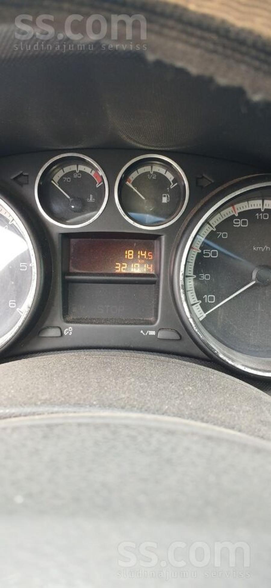 Черный Пежо 308 2008 в Бауска, объемом двигателя 1.60 л и пробегом 321 тыс. км за 1200 €, фото 6 на AUTOMOTO.COM.LV