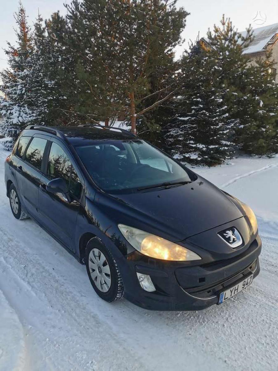 Black Peugeot 308 2009 in Kaunas, with an engine capacity of 1.60 L and mileage of 202 thousand km for 950 €, photo 1 on AUTOMOTO.COM.LV