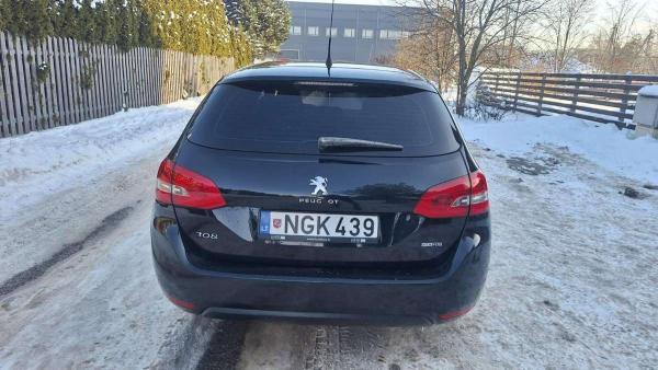 Black Peugeot 308 2015 in Vilnius, with an engine capacity of 1.56 L and mileage of 270 thousand km for 3550 €, photo 6 on AUTOMOTO.COM.LV