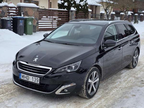 Black Peugeot 308 2015 in Vilnius, with an engine capacity of 1.20 L and mileage of 240 thousand km for 4200 €, photo 1 on AUTOMOTO.COM.LV